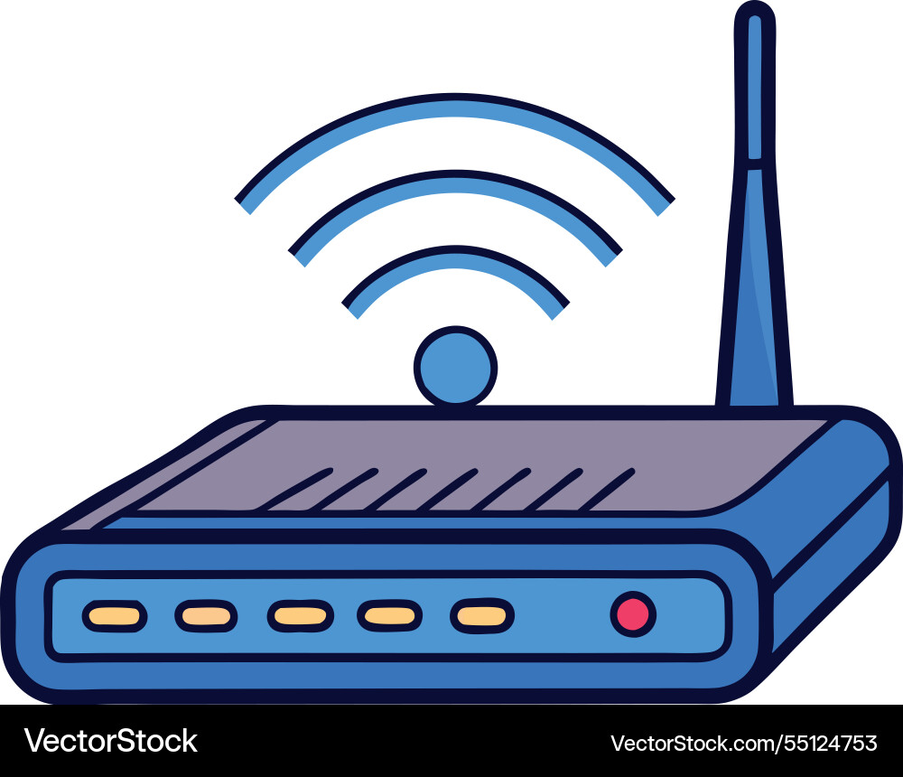 Wifi modem device Royalty Free Vector Image - VectorStock