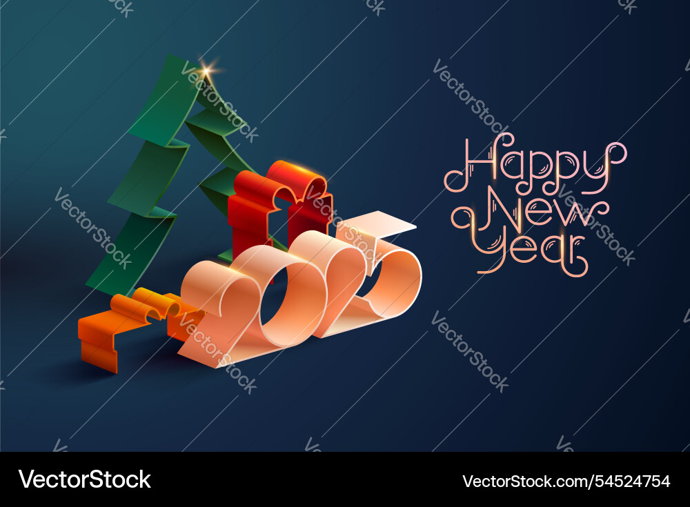Christmas greeting card design with calendar date Vector Image