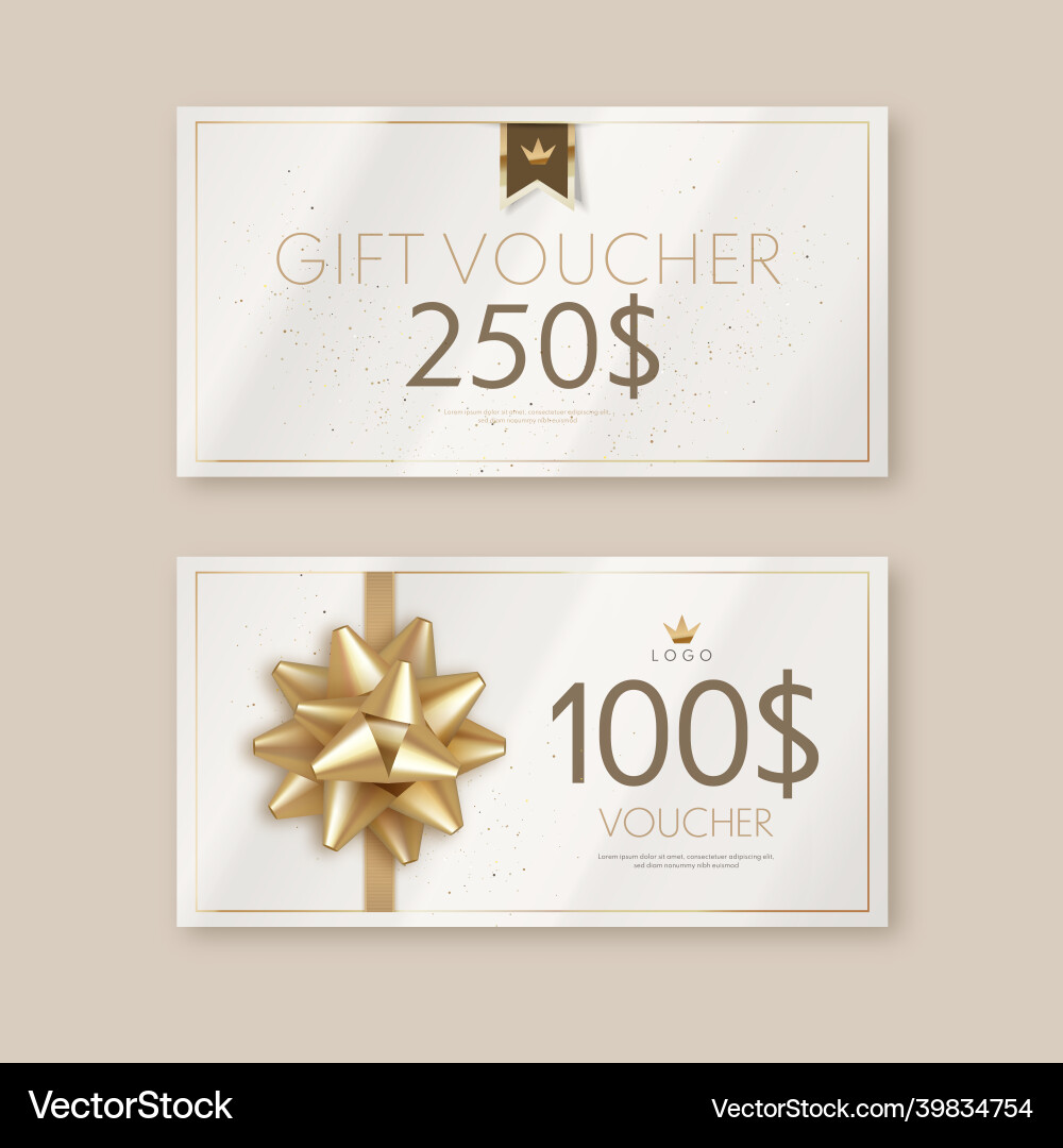 Gift voucher discount coupon Royalty Free Vector Image