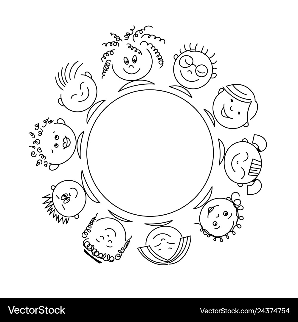 Children Around The World Clipart Black And White 180+ Children On The