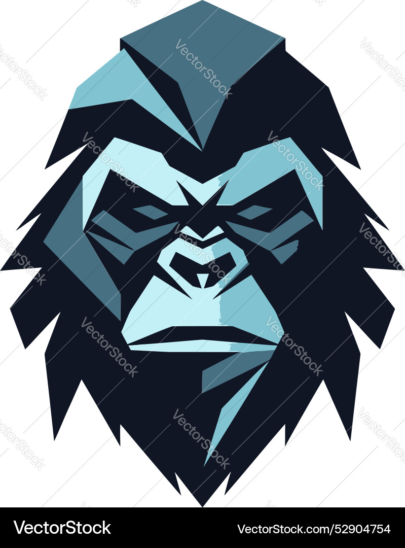 Regal primate majesty gorilla symbol Royalty Free Vector