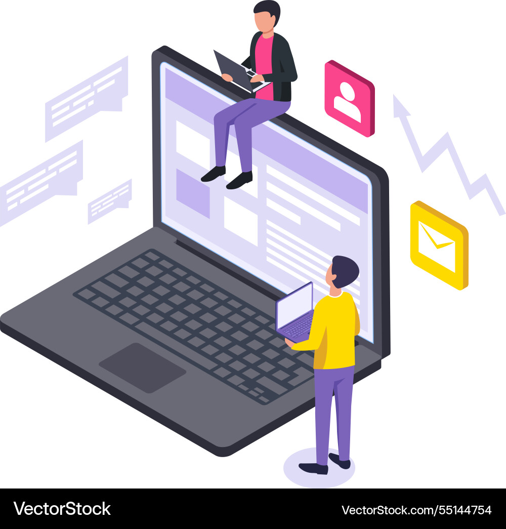 Website administration and software development Vector Image
