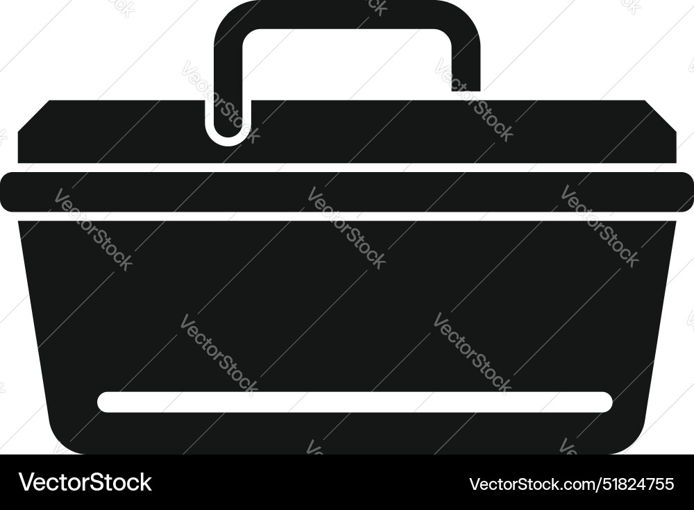 Black plastic toolbox with handle for repairing Vector Image