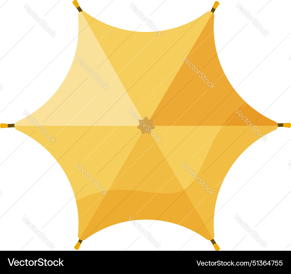 Cartoon umbrella top view icon Royalty Free Vector Image