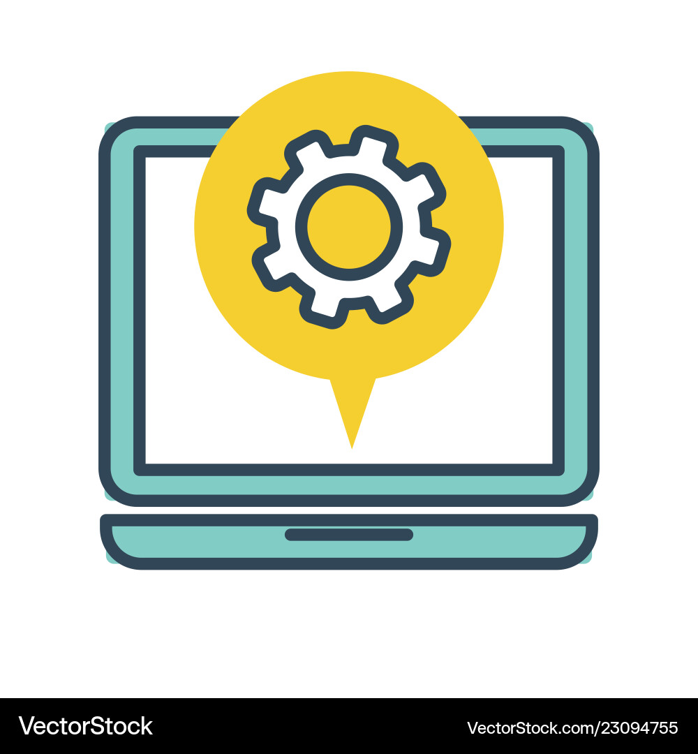 Computer Support Settings Icon Royalty Free Vector