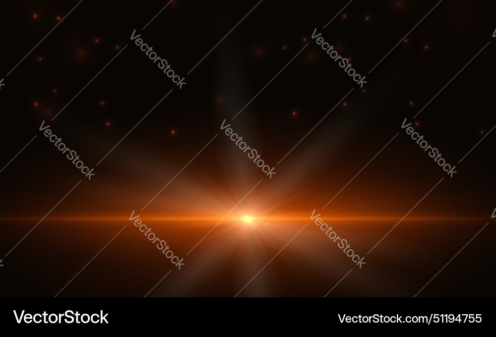 Dark abstract cosmic background with light flare Vector Image