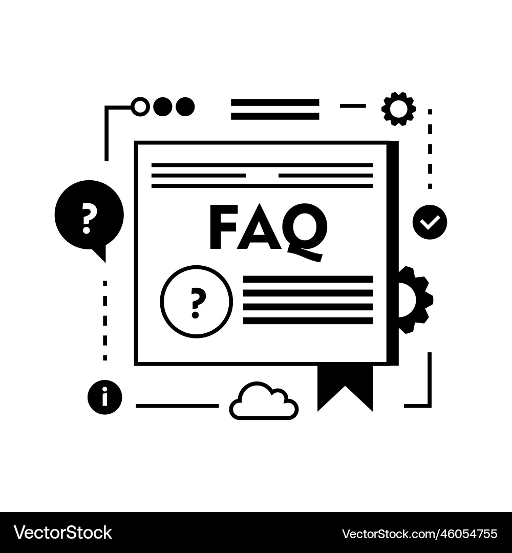 Faq information - line design single isolated Vector Image