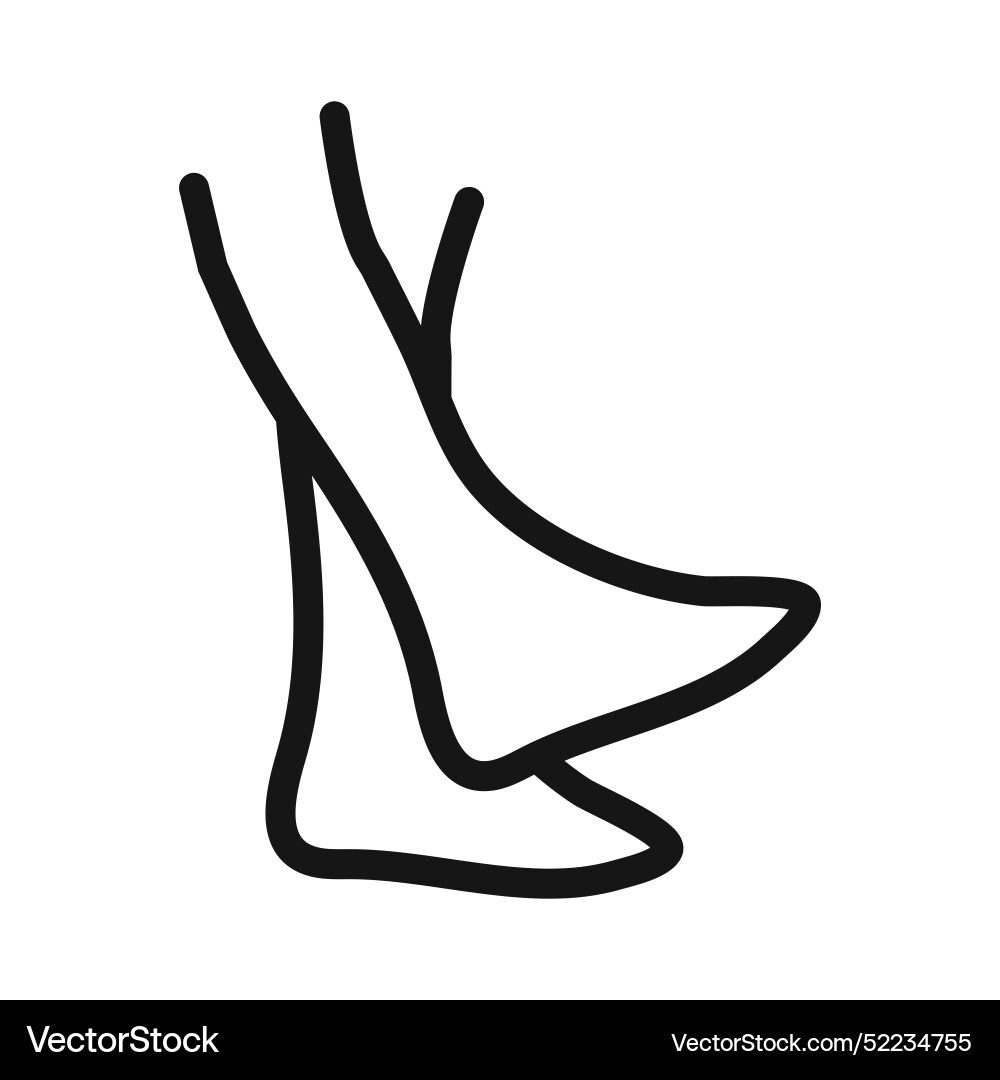 Legs icon black line art logo Royalty Free Vector Image