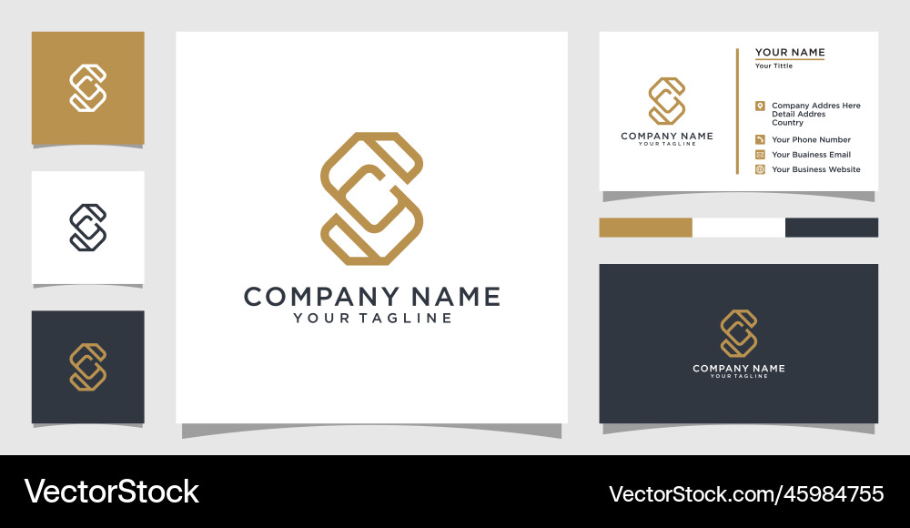 SC Initial Letter Monogram - Business Logo Vector Image