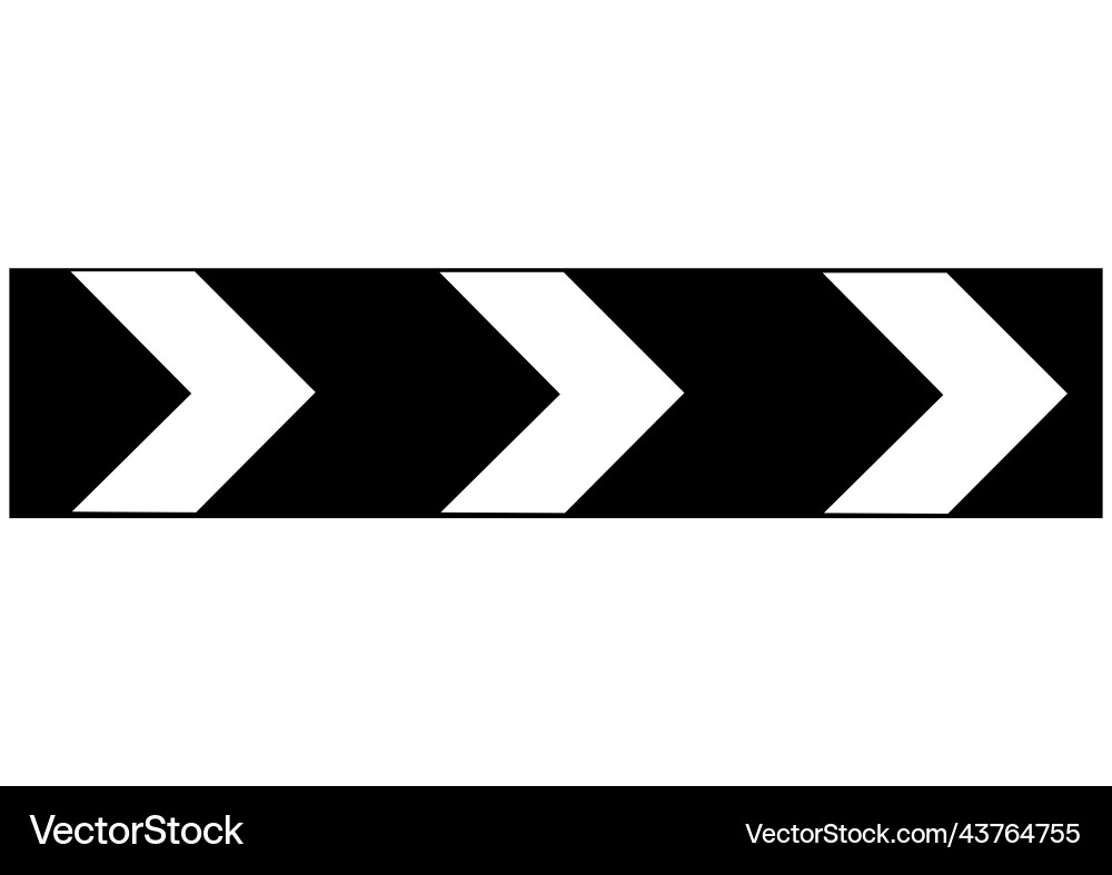 Sharp right hand bend Royalty Free Vector Image
