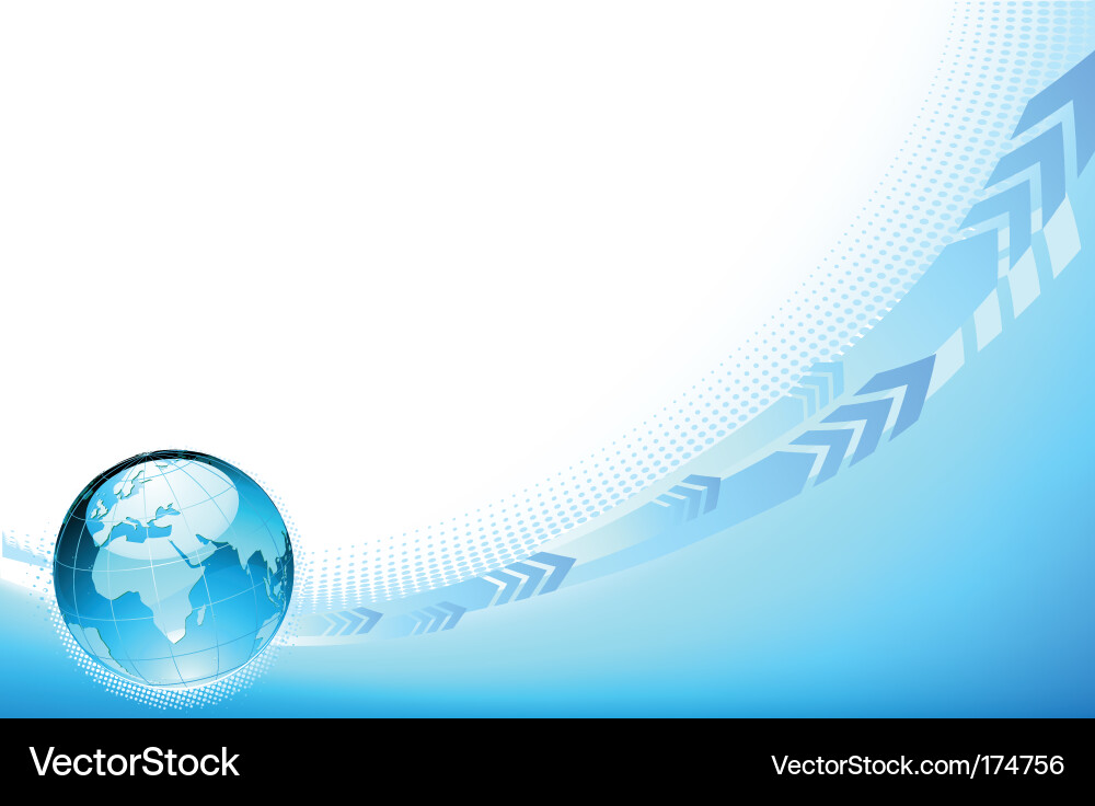 Abstract Blue Globe Background Royalty Free Vector Image
