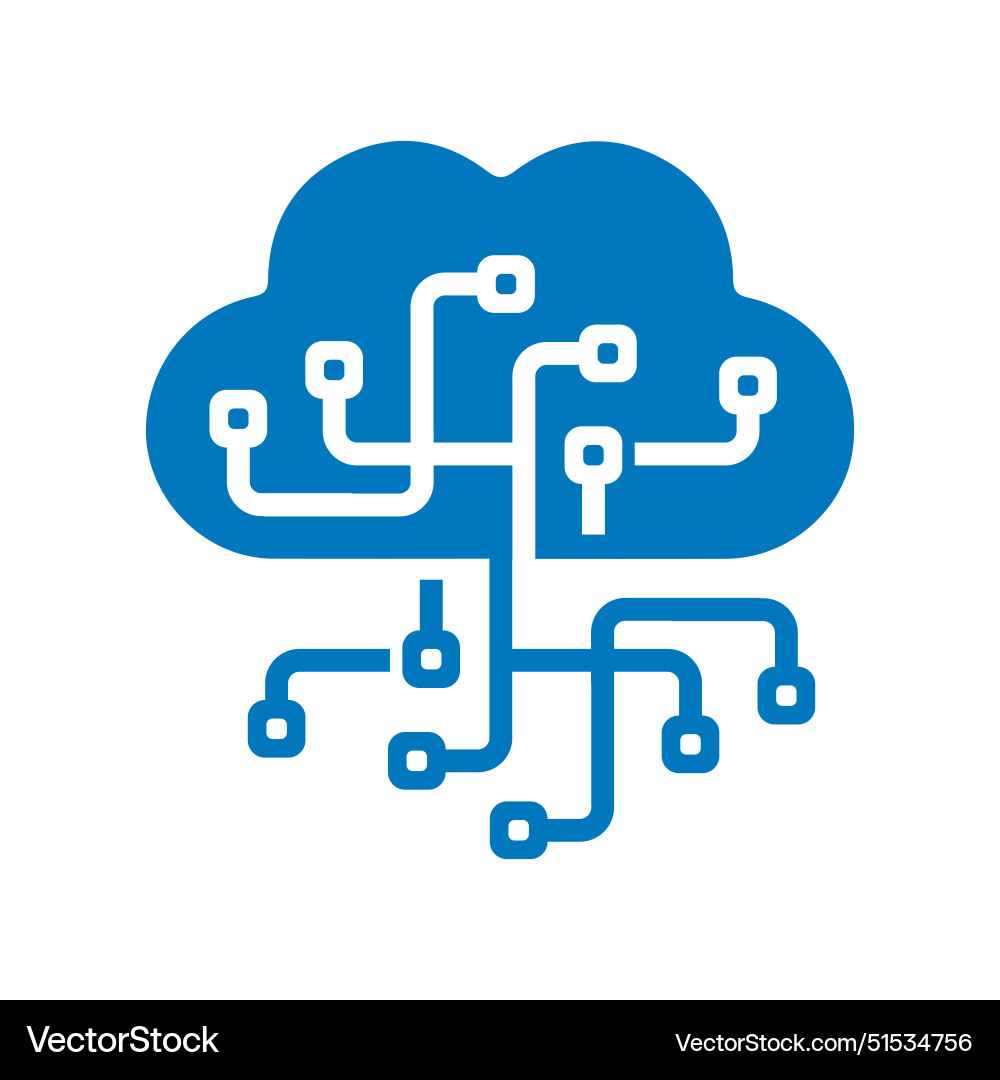 Cloud system logo graphic design Royalty Free Vector Image