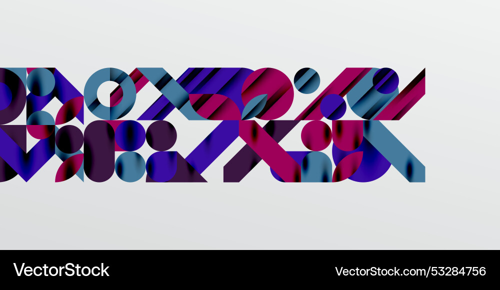 Colorful simple dynamic geometric forms circles Vector Image