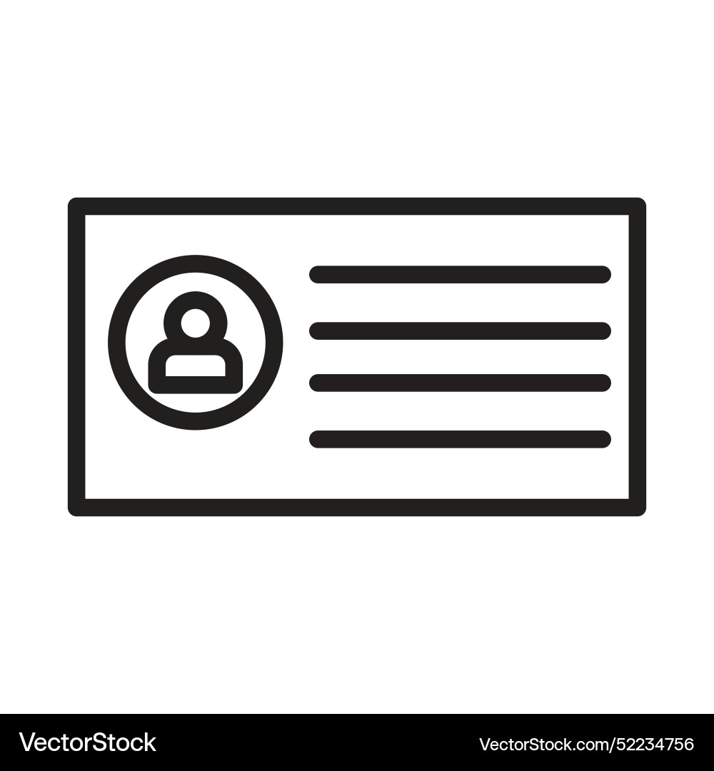 License icon black line art logo Royalty Free Vector Image