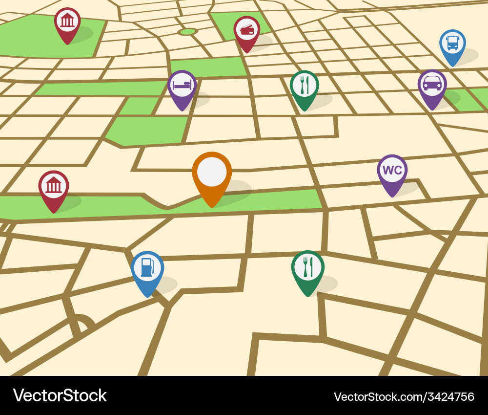 Map Royalty Free Vector Image - VectorStock