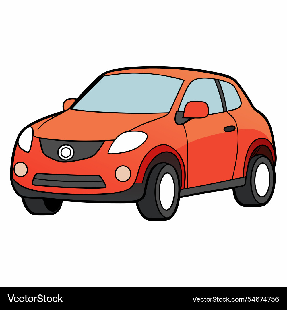 Nissan car flat design Royalty Free Vector Image