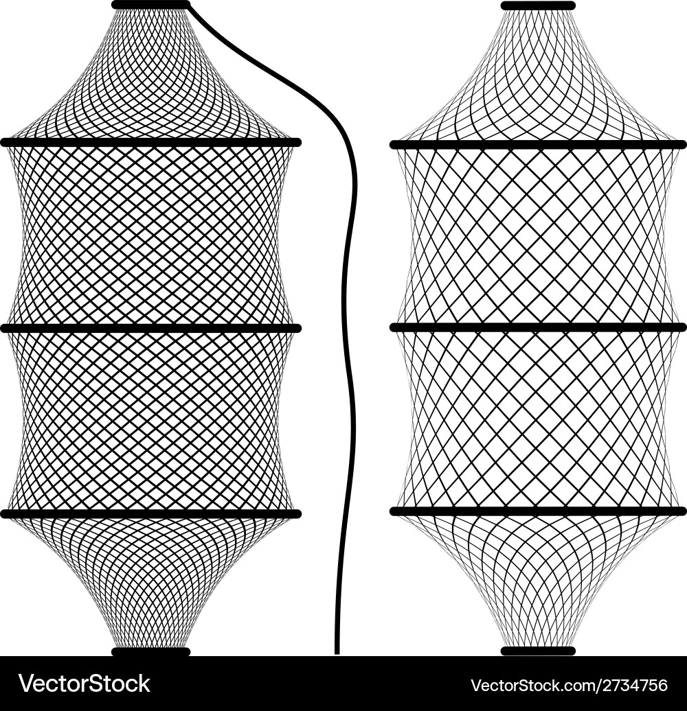 Traditional Fishing Net Trap Royalty Free Vector Image