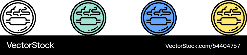 Catalytic converter icon outline green blue Vector Image