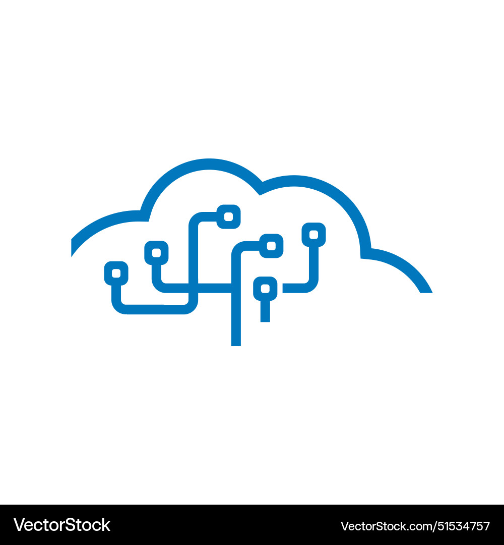 Cloud system logo graphic design Royalty Free Vector Image