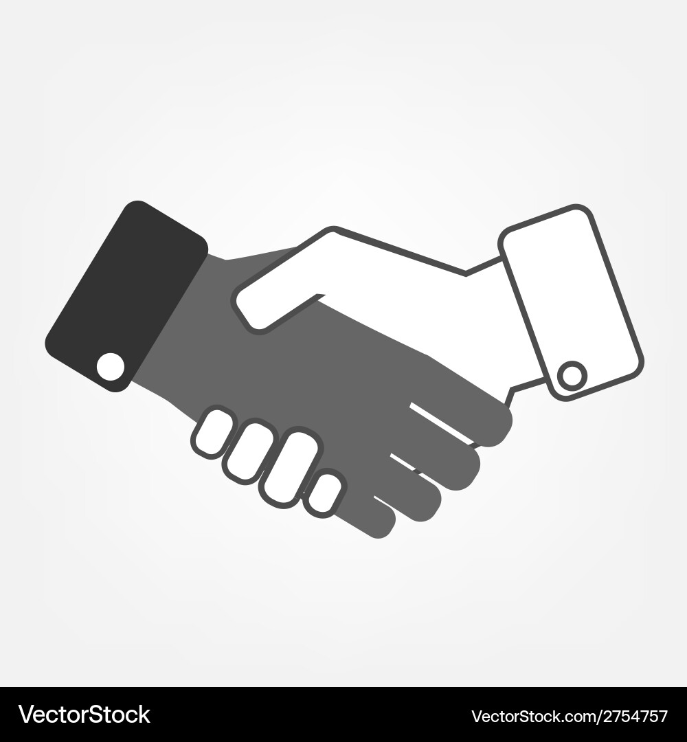 Hand shaking Royalty Free Vector Image - VectorStock