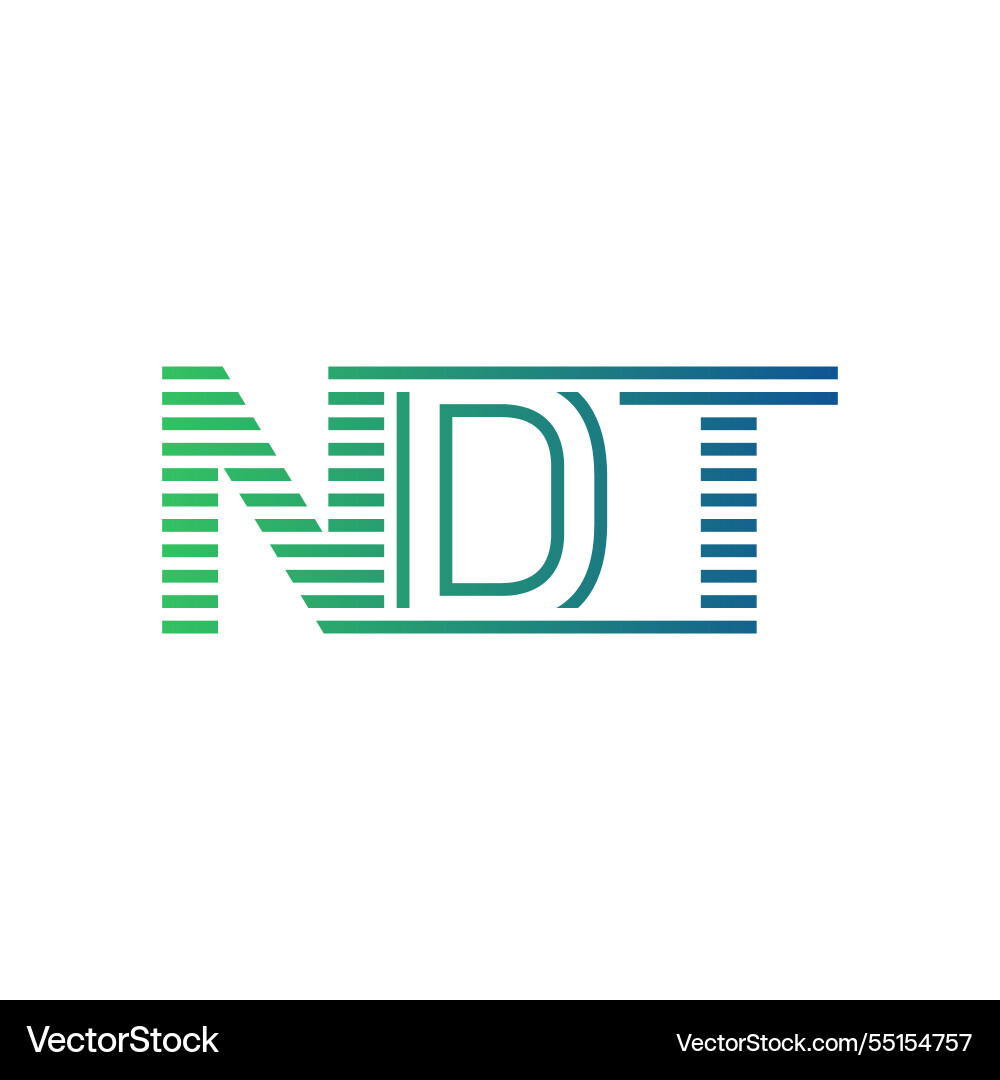 Modern ndt logo design letter minimalist Vector Image