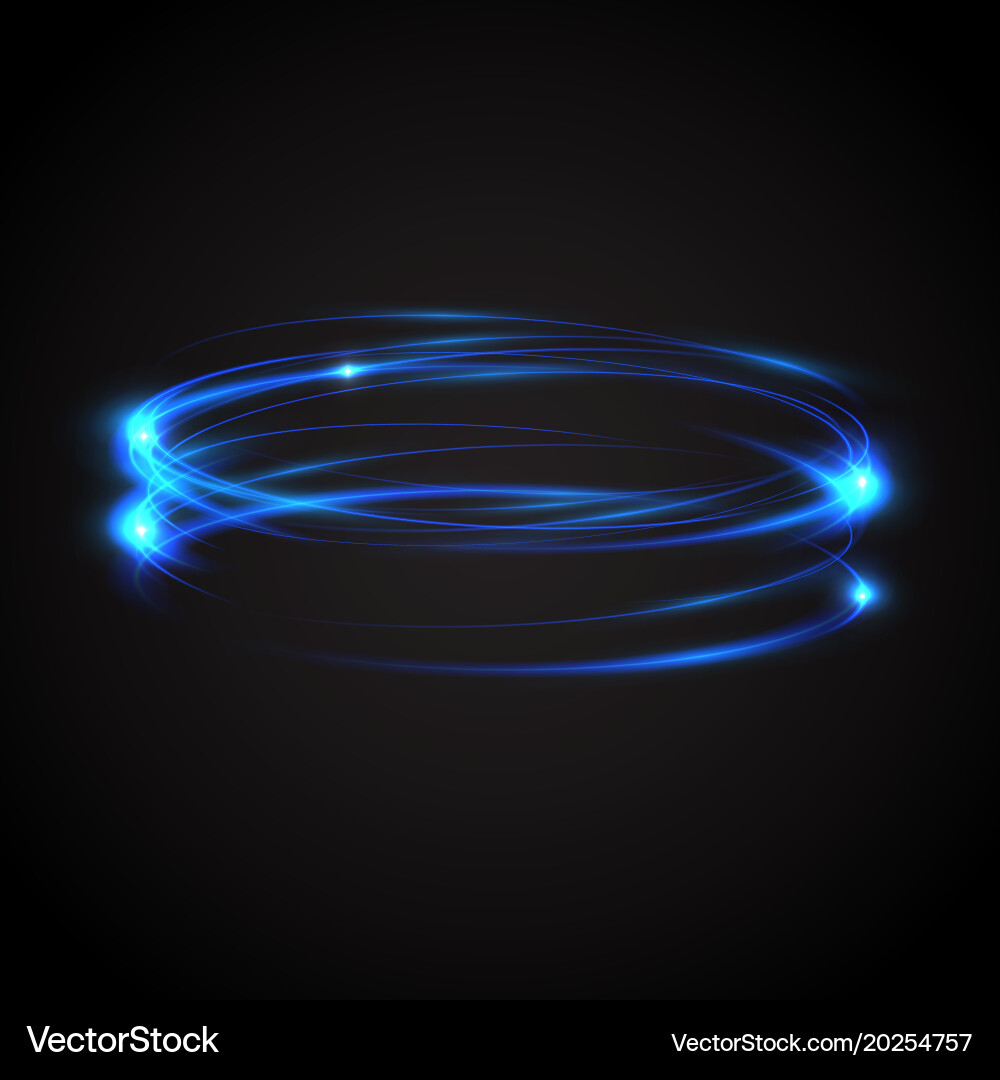 Neon Glow Rings Abstract Background Royalty Free Vector