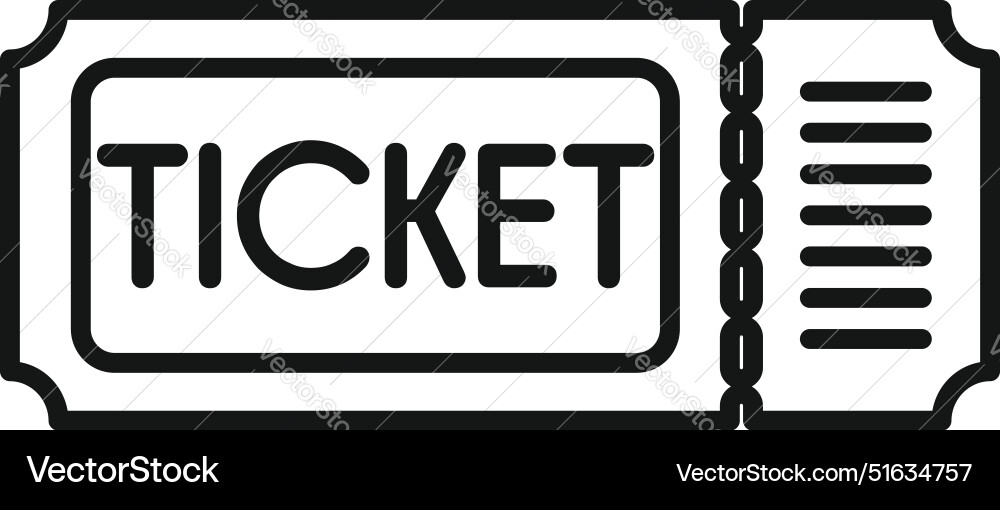 Ticket entry pass admit one access icon Royalty Free Vector
