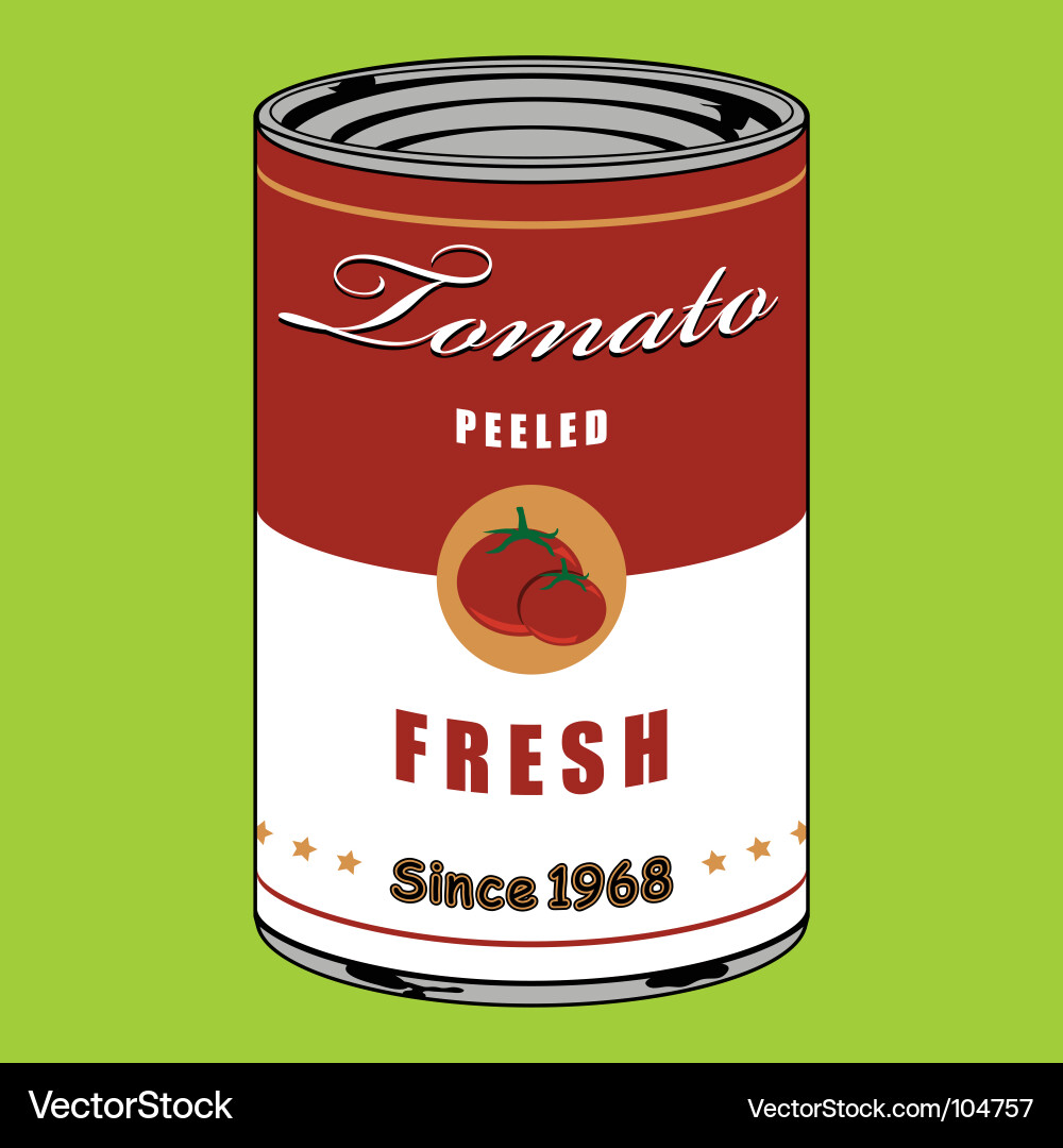 Tomato can Royalty Free Vector Image - VectorStock