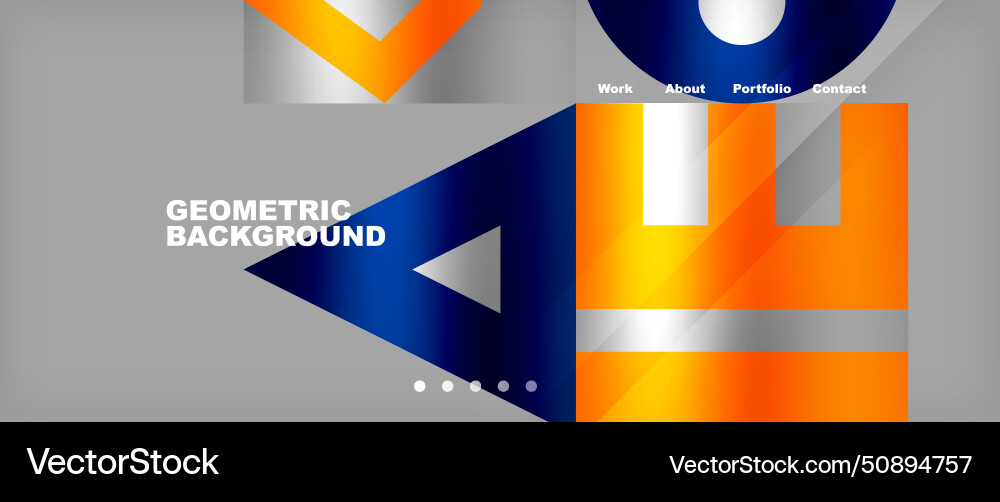 Various colorful geometric shapes abstract web Vector Image