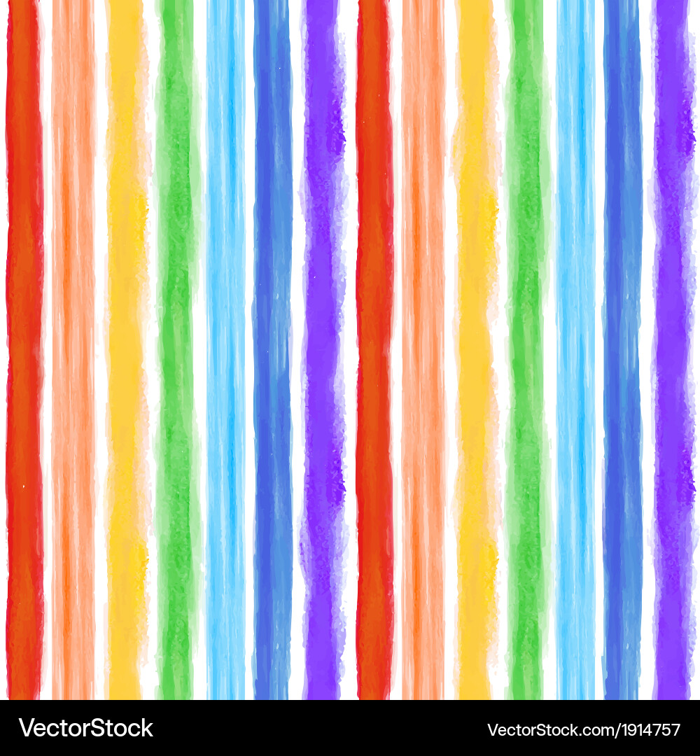 Watercolor Rainbow Stripes Background Royalty Free Vector