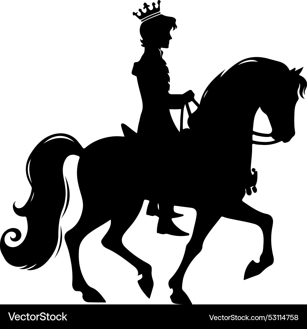 A prince man silhouette design 4 Royalty Free Vector Image