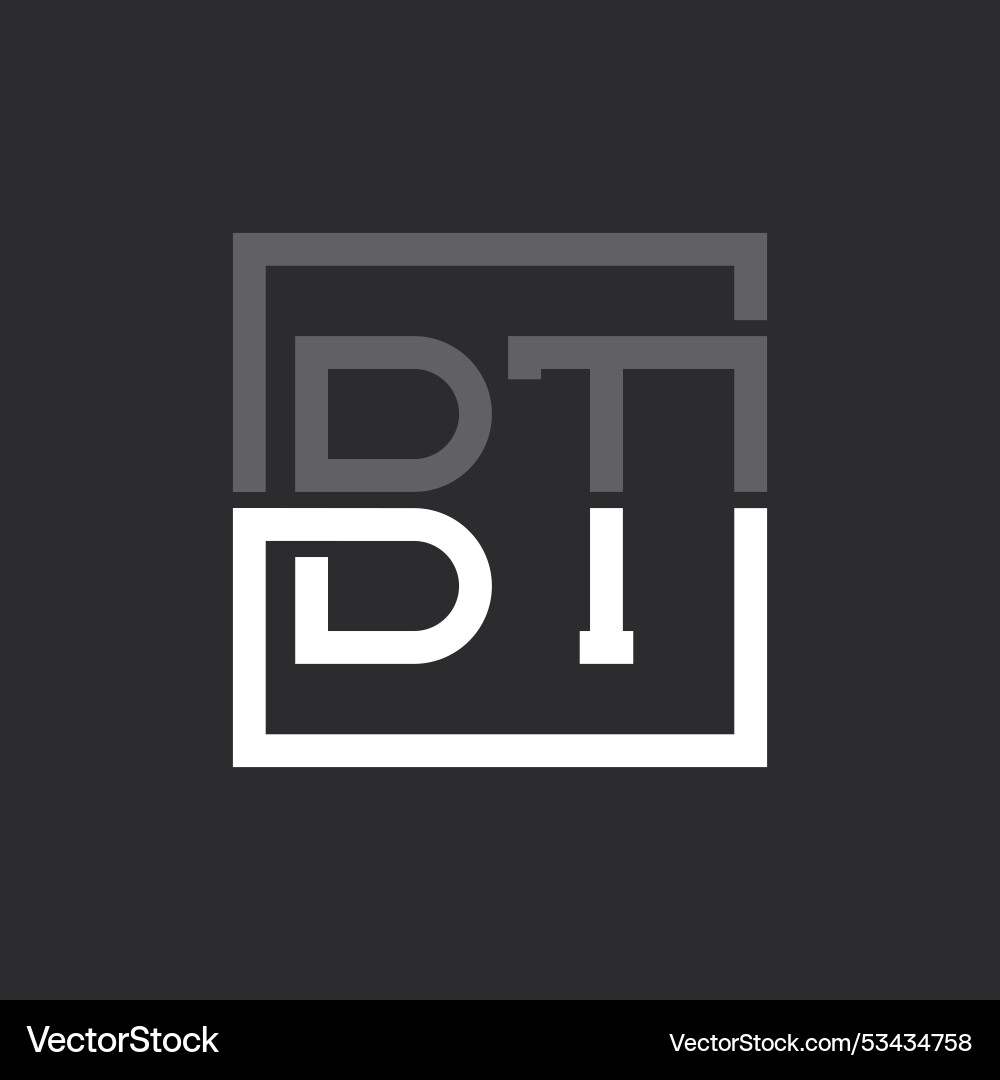 Creative modern minimalist bt letter logo design Vector Image