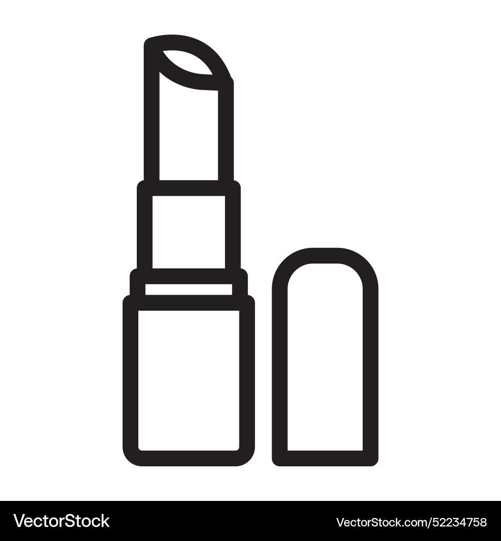 Lipstick icon black line art logo Royalty Free Vector Image