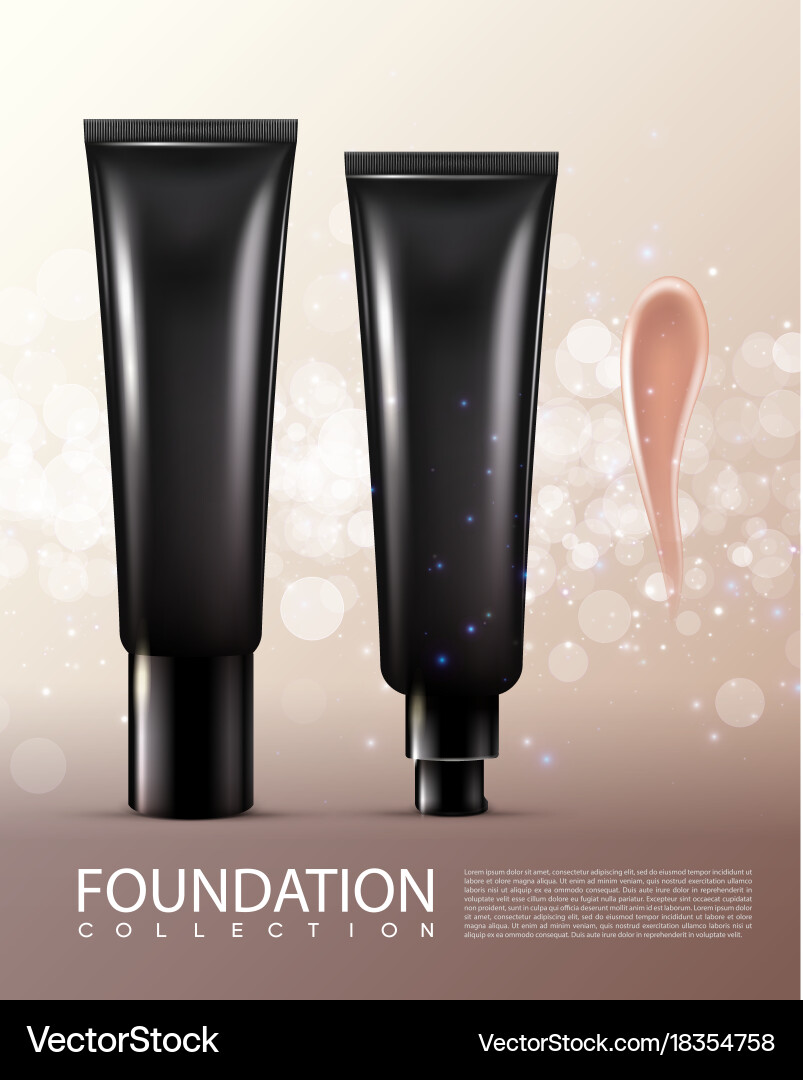 Realistic cosmetic product template Royalty Free Vector