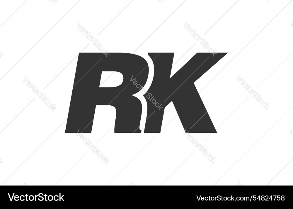 Rk techno editable font logo for corporate Vector Image