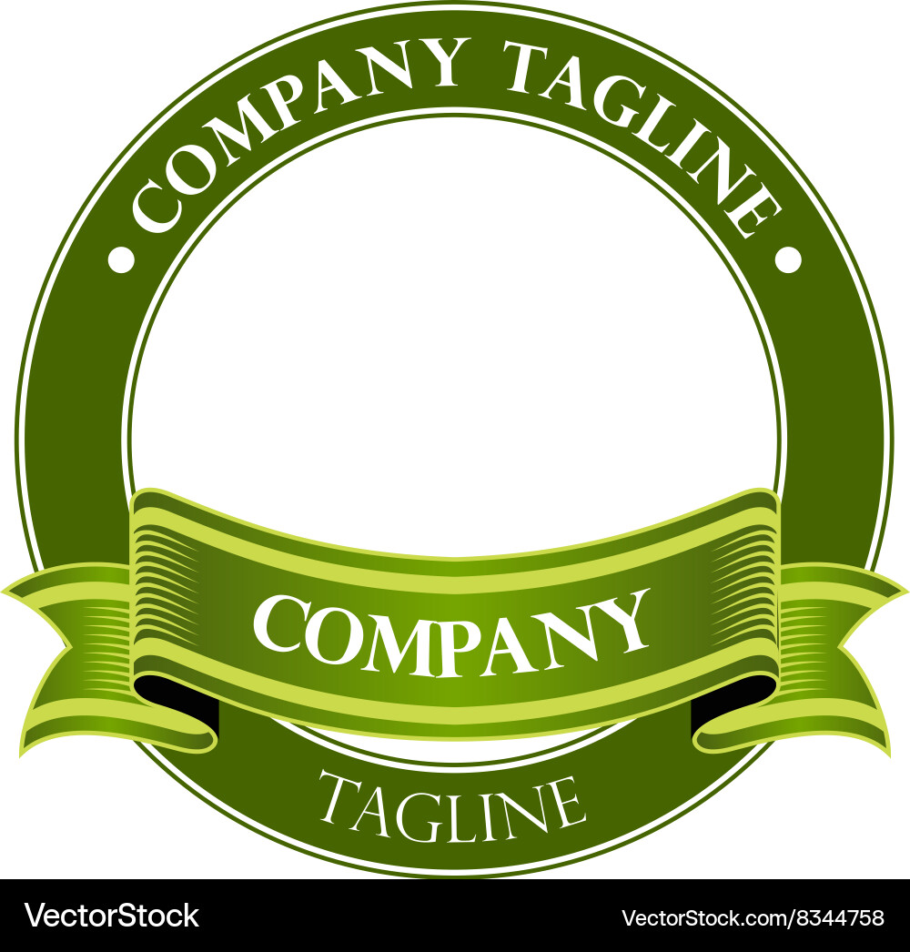 Round-crest-with-ribbon Royalty Free Vector Image