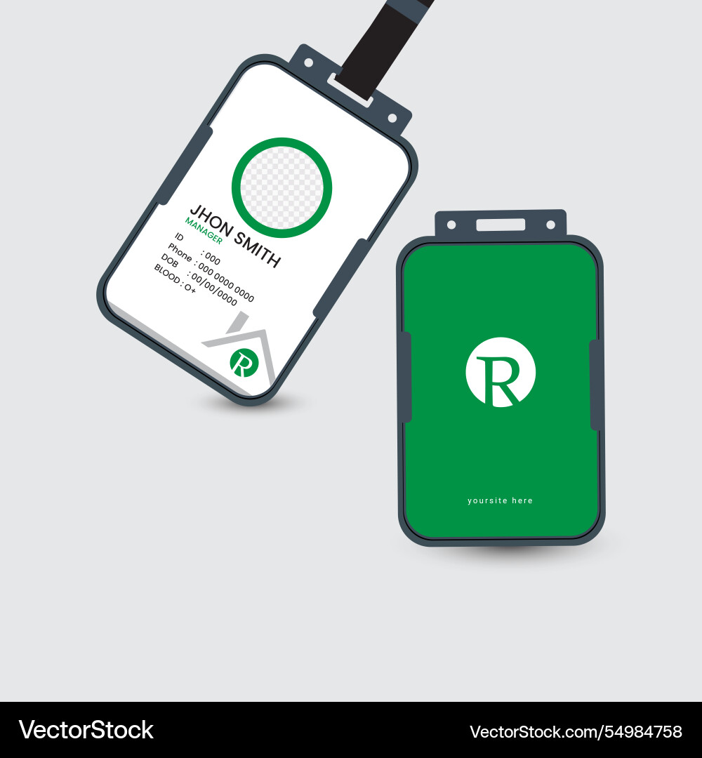 Simple business id card design template Royalty Free Vector