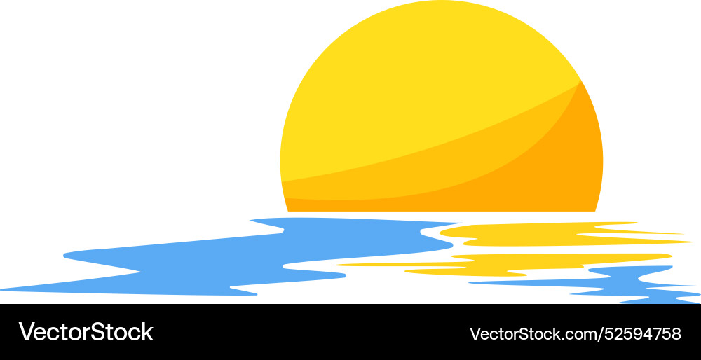 Sun sunset cartoon Royalty Free Vector Image - VectorStock