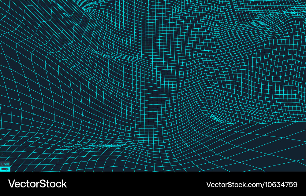Abstract landscape background cyberspace Vector Image