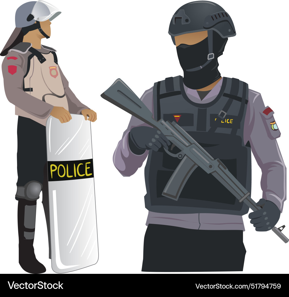 Anti riot police Royalty Free Vector Image - VectorStock