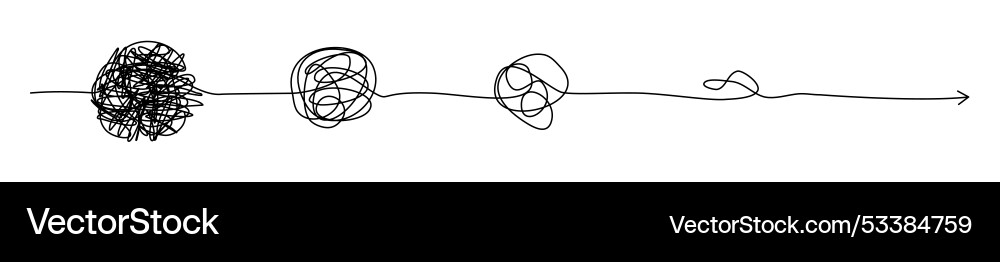 Complex line and complicated way idea thinking Vector Image