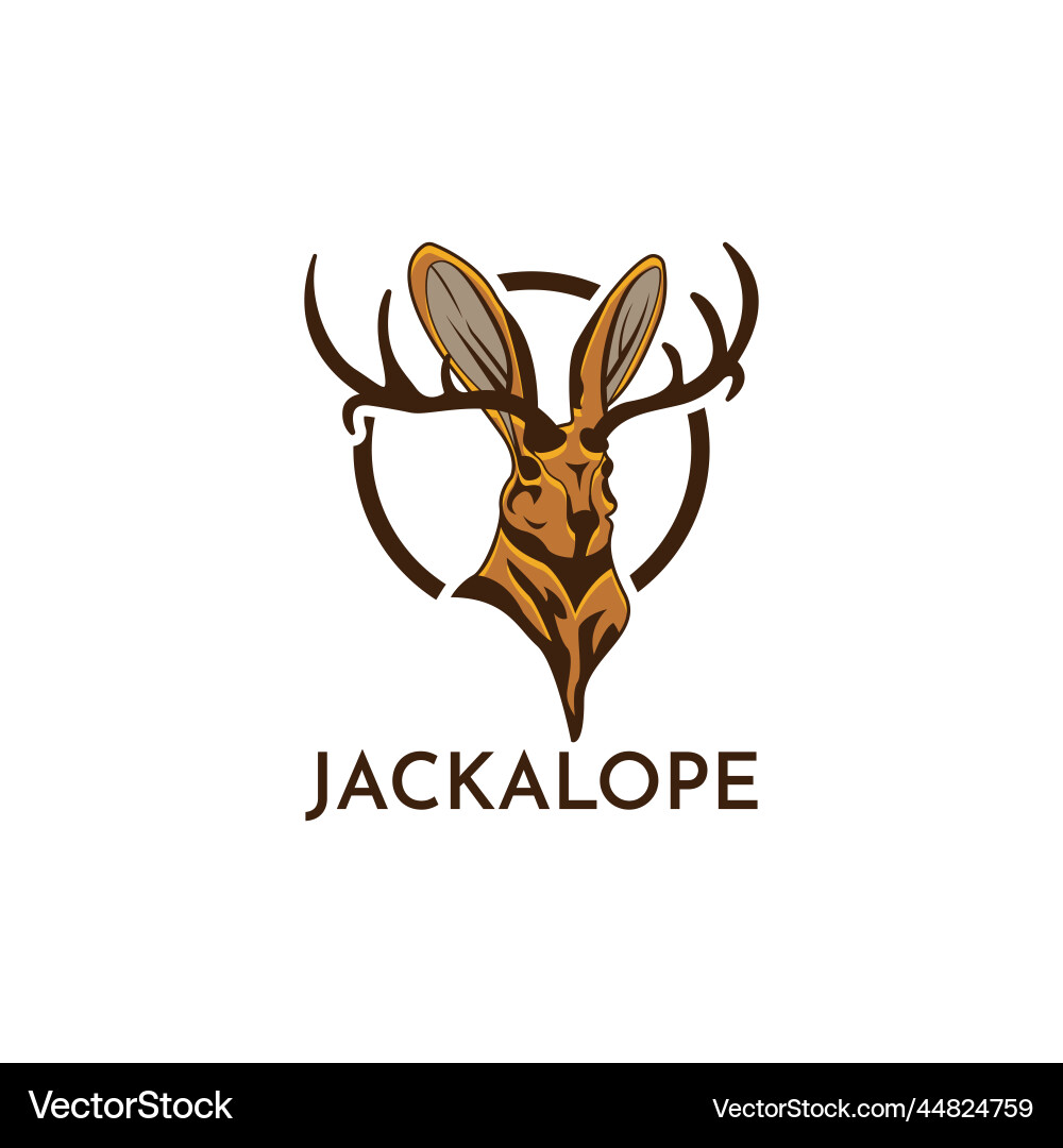 Jackalope logo image Royalty Free Vector Image