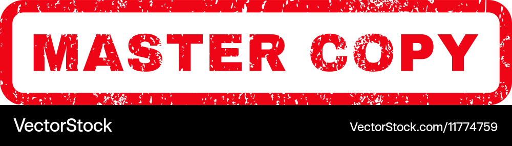 Master copy rubber stamp Royalty Free Vector Image