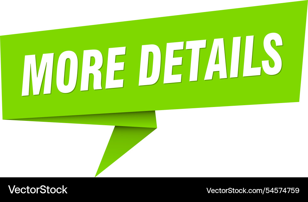 More details banner speech bubble Royalty Free Vector Image