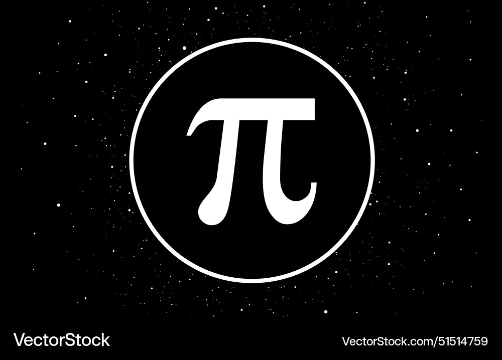 Pi day science space infinitely Royalty Free Vector Image