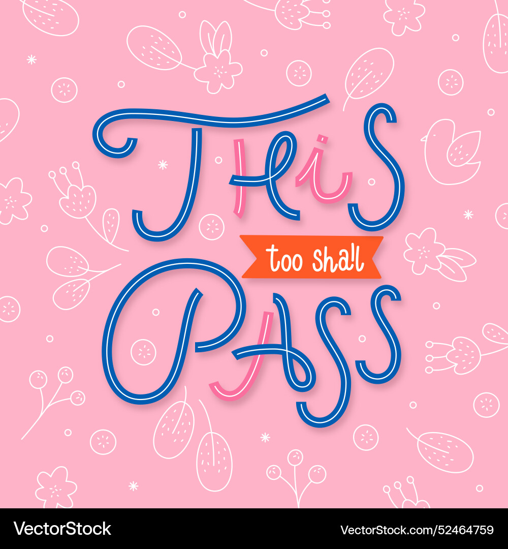 Positive mind lettering Royalty Free Vector Image