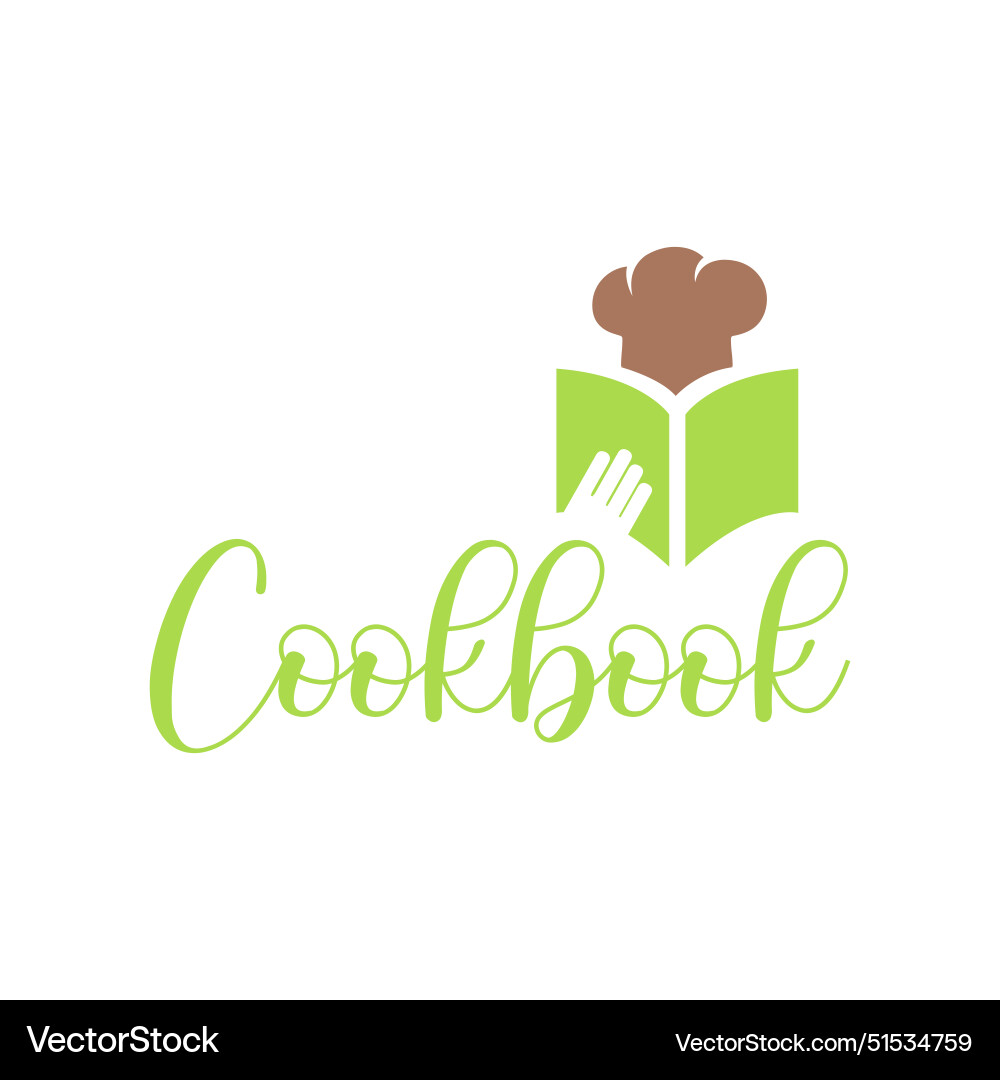 Simple recipe cookbook logo graphic design Vector Image
