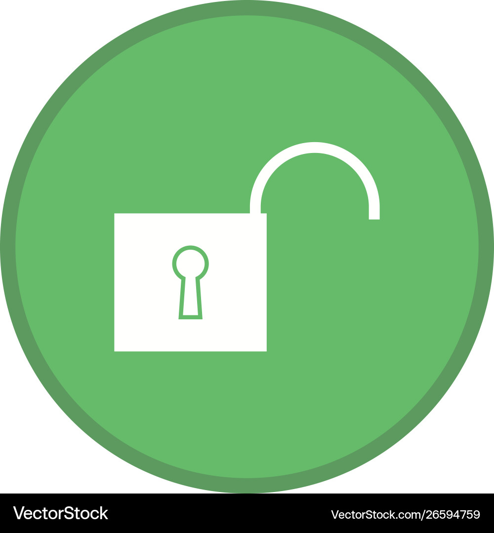 Unlocked glyph multi color background Royalty Free Vector