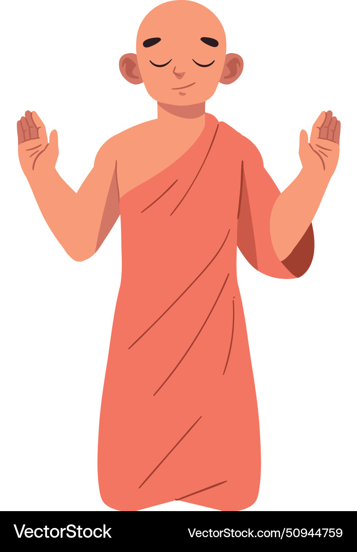 Waisak buddhist character Royalty Free Vector Image