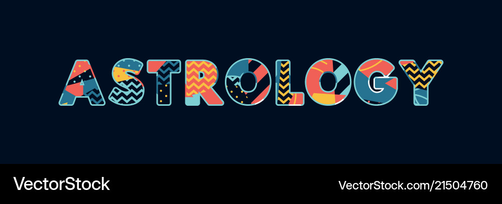 Astrology concept word art Royalty Free Vector Image